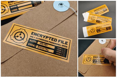 Scp Label Stickers Scp Foundation Shop