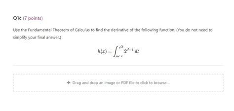 Solved Use The Fundamental Theorem Of Calculus To Find The Chegg Com