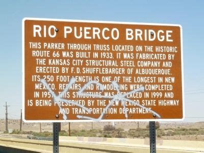 Rio Puerco Bridge Historical Marker