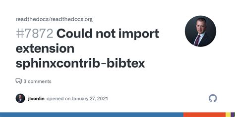 Could Not Import Extension Sphinxcontrib Bibtex · Issue 7872
