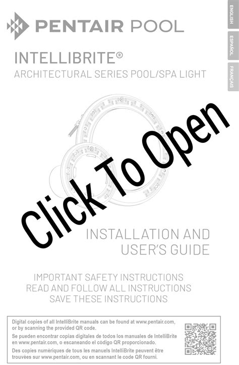Pentair Intellibrite Led 120v 18w Architectural Series Pool Light