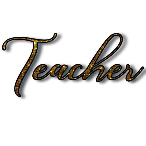 Teacher Cursive Glitter Pngsvg Etsy