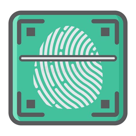 Fingerprint Scan Line And Glyph Icon Security And Biometric Finger Print Sign Vector Graphics