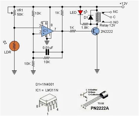 Ldr Light Switch Circuit Diagram
