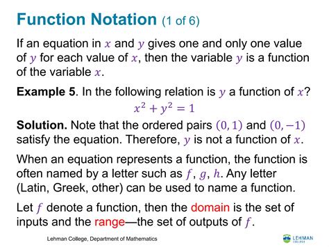 Lesson 11 Functions And Function Notation Pptx Physics Science