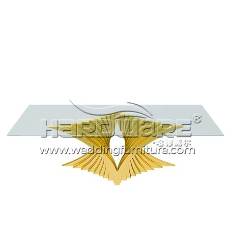 Dinner Table Glass Top Custom Design Metal Base
