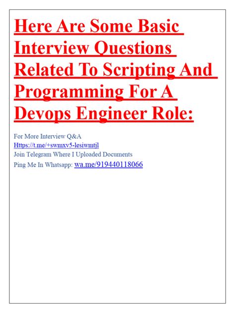 Interviewquestionsrelatedtoscriptingandprogrammingforadevops Pdf Scripting Language