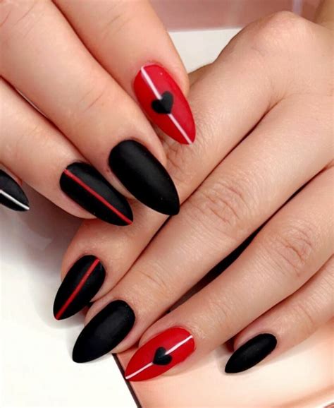 33 Best Black And Red Valentines Day Nails To See Nail Designs Daily