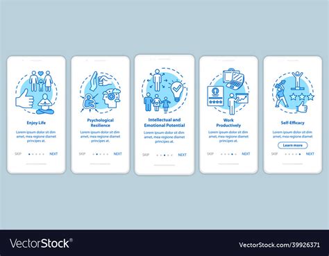 Mental Health Onboarding Mobile App Page Screen Vector Image
