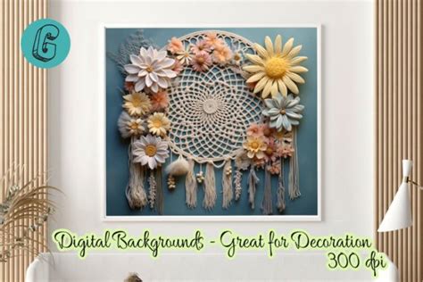 Daisy 3d Macrame Background 08 Graphic By Glamour · Creative Fabrica