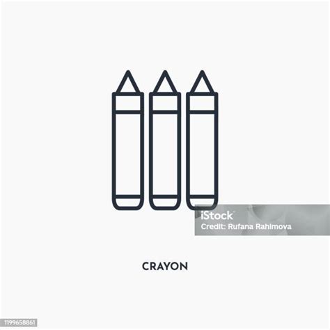 크레용 윤곽선 아이콘입니다 간단한 선형 요소 그림입니다 흰색 배경에 고립 된 라인 크레용 아이콘입니다 얇은 스트로크 기호는 웹