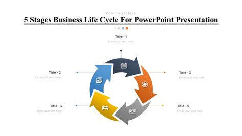 5 Stages Business Life Cycle For Powerpoint Presentation Pptuniverse