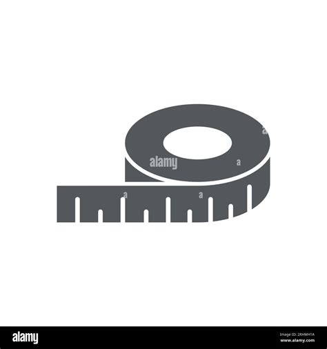 Measure Vector Tape Length Ruler Icon Centimeter Symbol Tape Measure