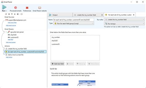 Creating A Field With A Number To Use It As Index Parsing Email Software