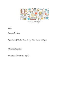Simple Science Lab Report Template By Jen S Brainstorms TPT