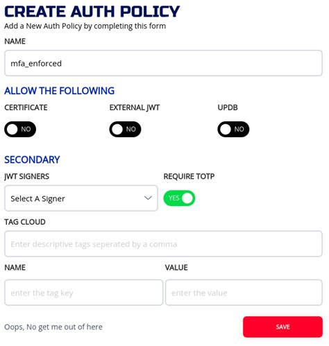 Unable To Add Auth Policy To Zac Ziti Administration Console Openziti