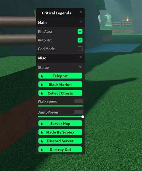 critical legends script kill aura godmode autohit roblox scripter
