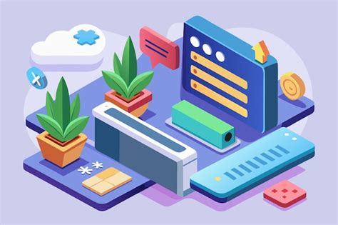A Colorful Isometric Setup Shows A Forgot Password Interface Alongside Plants And Communication