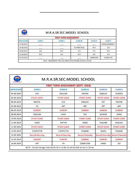 Class 2 Syllabus And Date Sheet Pdf