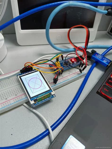 基于st官方编译器stm32cubeide和单片机stm32f103c8t6，驱动st7735s 1 8寸 128 160显示屏