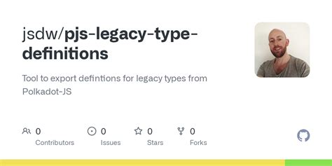 Github Jsdwpjs Legacy Type Definitions Tool To Export Defintions