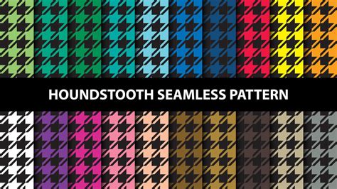 Collection Of Houndstooth Vector Seamless Pattern 10954296 Vector Art