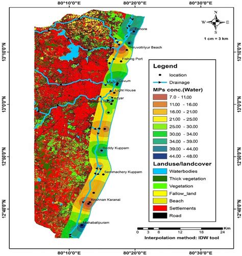 Spatial Distribution Map Of Microplastics In Surface Water Download