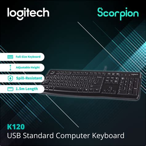 Logitech K120 Usb Standard Computer Keyboard Lazada