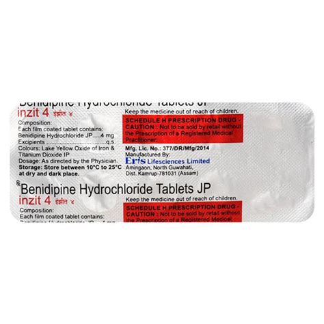 Inzit 4mg Tablet 10s Price Uses Side Effects Netmeds