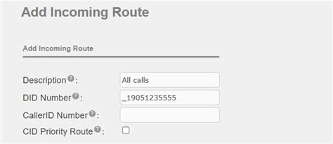 Inbound Call Control Inbound Routes Documentation E MetroTel