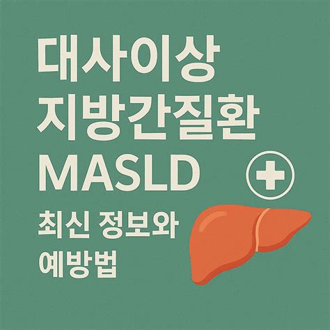 술 안 마셔도 간암 30대 주부도 위험한 대사이상 지방간질환 Masld 최신 정보와 예방법 ⚠️
