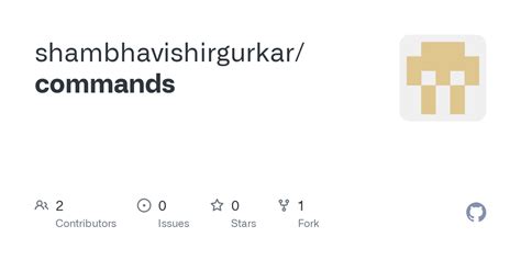 Github Shambhavishirgurkarcommands