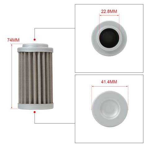 Ethanol Fuel Compatible Stainless Steel 100 Micron Mesh Fuel Filter