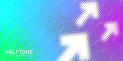 Premium Vector Color Halftone Texture Abstract Dotted Gradient Background With Arrows