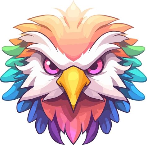 Premium Vector Kawaii Cute Eagle Logo Sticker