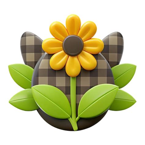 A Flower Shaped Object With A Sunflower On It Premium Ai Generated Psd