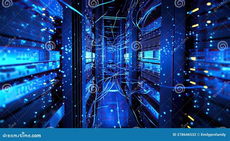 digital orchestra symphony of server racks powering ai and neural network innovations in