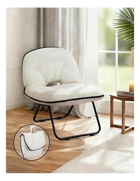 Artiss Foldable 2 In 1 Armchair In White Myer