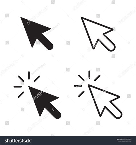 Cursor Mouse Pointer Icon Vector Illustration Stock Vector Royalty Free Shutterstock