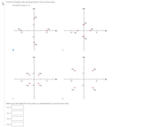 Solved Find The Indicated Roots And Graph Them In The Chegg