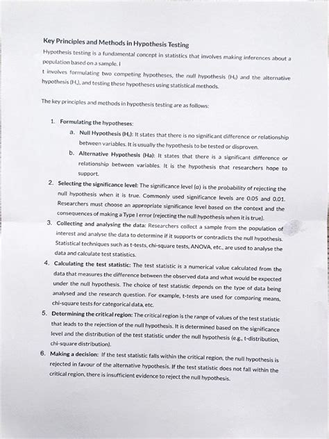 Key Principles And Methods In Hypothesis Testing Pdf