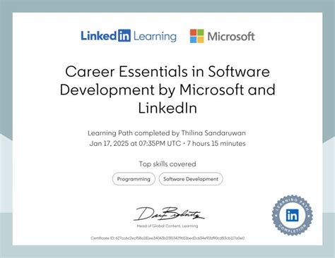 Certificate Of Completion Thilina Sandaruwan
