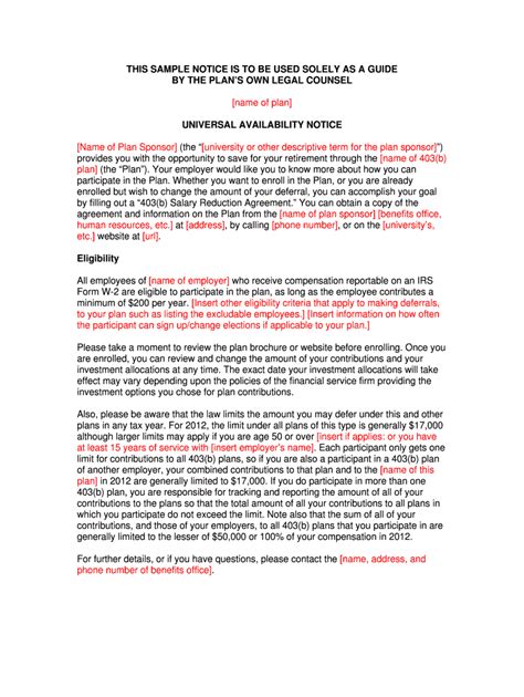 Fillable Online Universal Availability Notice Fax Email Print Pdffiller
