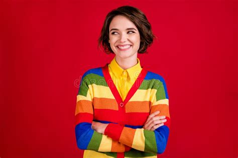 Photo Of Beautiful Funny Lesbian Lady Same Sex Community Head Sexual Rights Arms Crossed Look