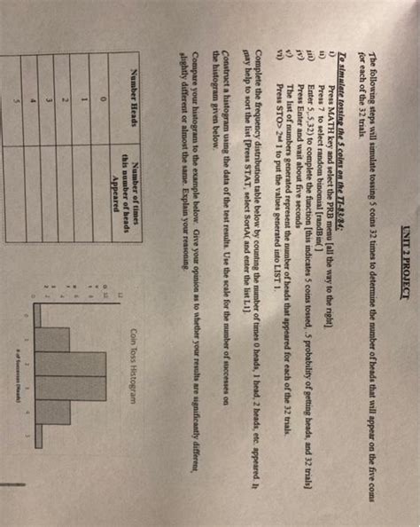 Solved The Following Steps Will Simulate Tossing 5 Coins 32