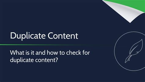 duplicate content what is it how to check duplicate content