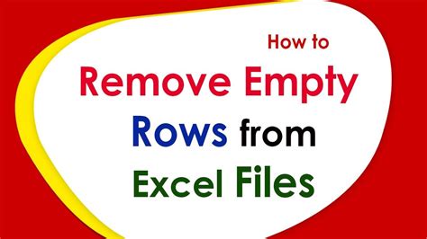 How To Remove Empty Rows Between Data In Excel Delete Blank Rows In