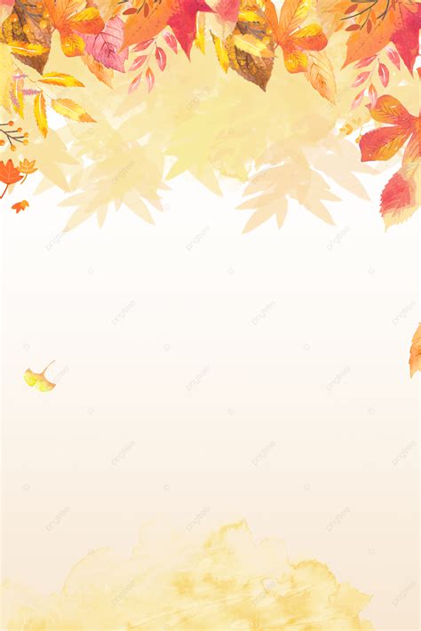 가을 단풍 노란색 손으로 그린 문학 가을 포스터 배경 배경 화면 및 일러스트 무료 다운로드 Pngtree
