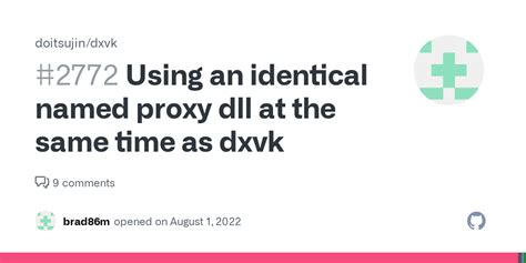 Using An Identical Named Proxy Dll At The Same Time As Dxvk · Issue