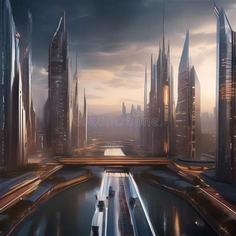 A Futuristic Cityscape With Towering Structures And Dynamic Energy Portraying A Vision Of The